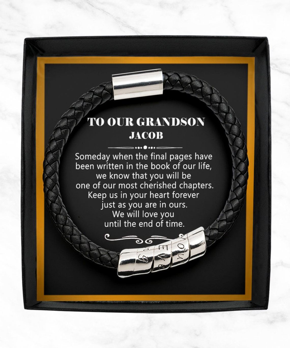 To Our Grandson Bracelet Gift for Grandson From Grandparents - Etsy