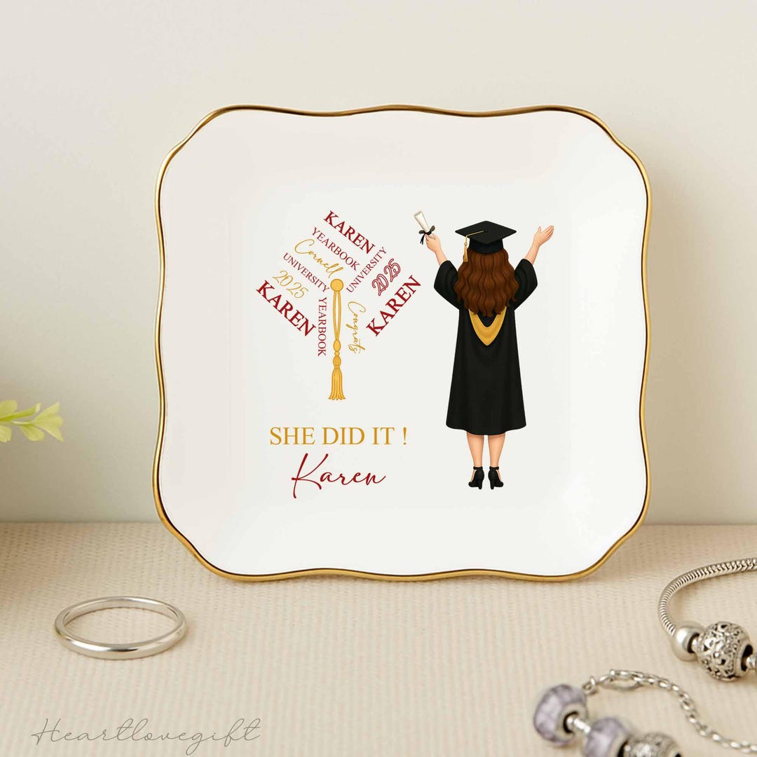 Custom Graduation Tray Gift for Her/graduation Jewelry Dish/graduation ...