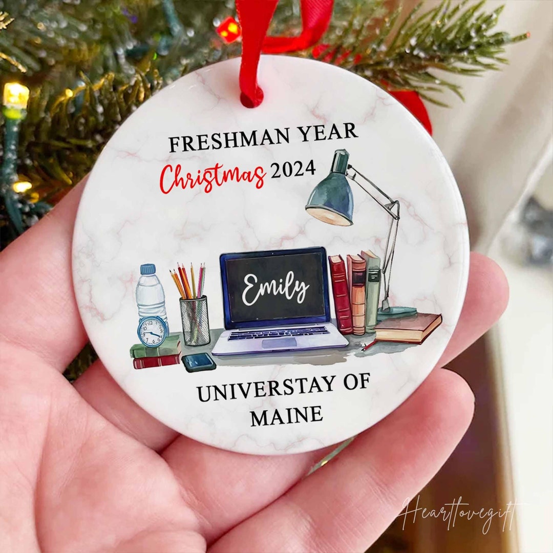 First Year at College Ornament 2024/freshman Year Christmas 2024 ...