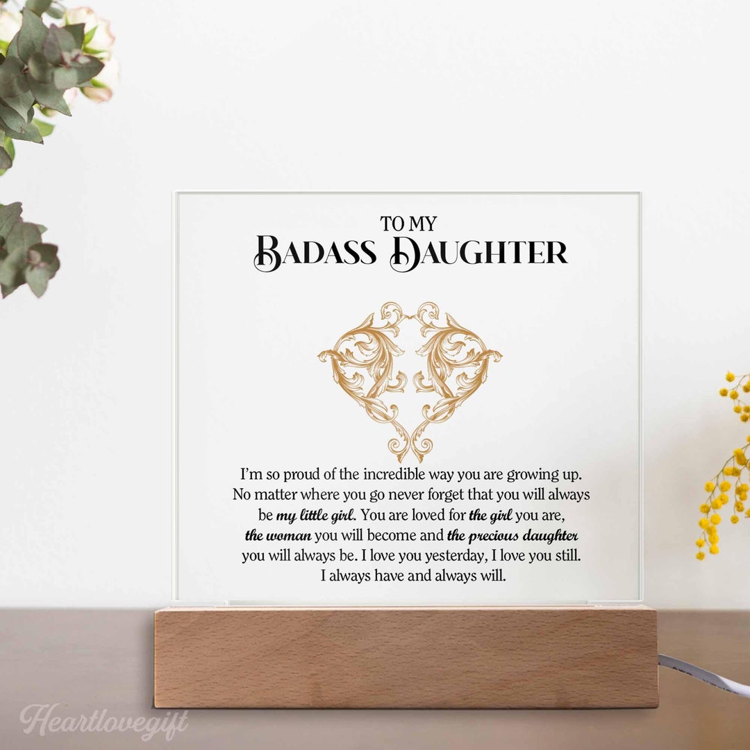 To My Daughter Plaque Gift From Dad/mother Daughter Acrylic Plaque Gift ...