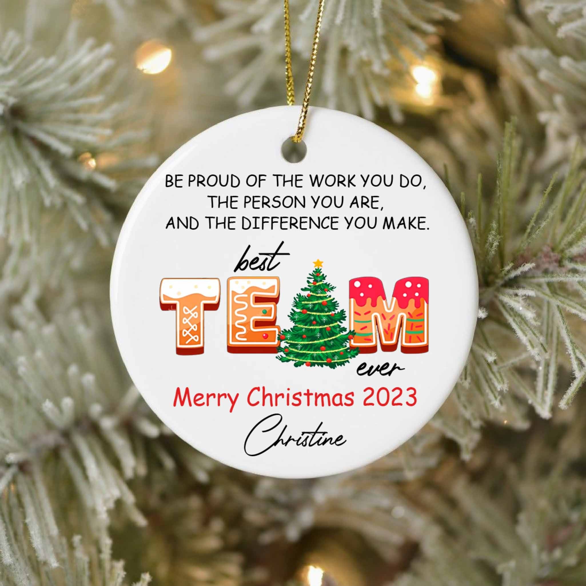Best Team Ever Ornament, Best Team Ever Christmas Ornament 2025, Team ...