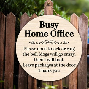 Busy Home Office Door Sign, Please Do Not Disturb, Working From Home ...