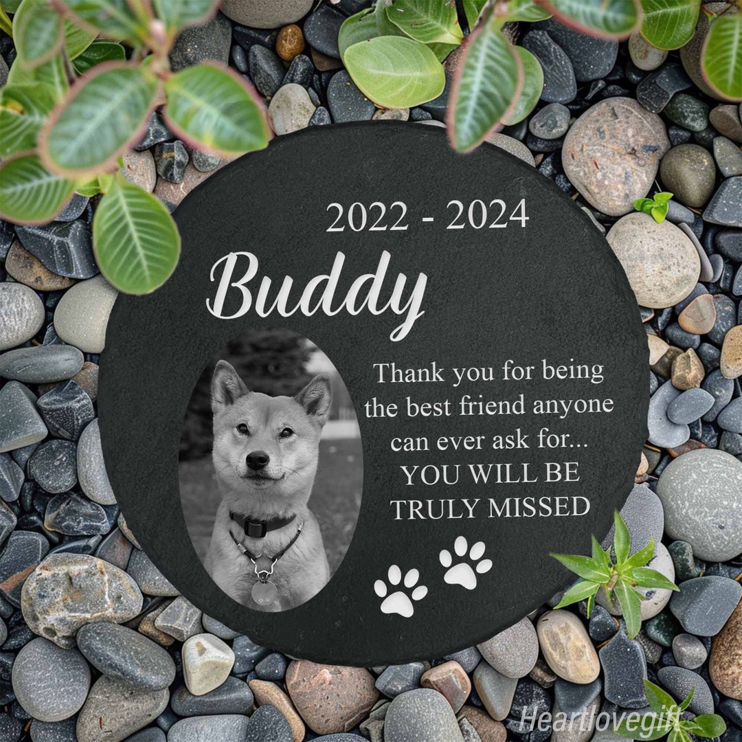 Personalized Dog Memorial Stone, Pet Memorial Stone Gift, Dog Headstone ...