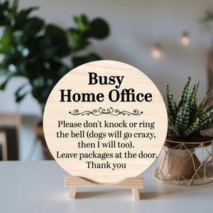 Busy Home Office Door Sign, Please Do Not Disturb, Working From Home ...