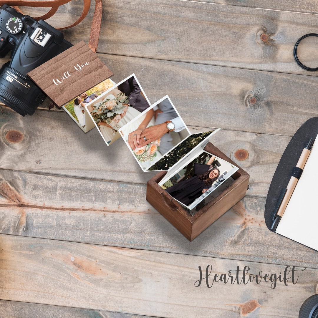 Pull Out Photo Album, Will You Be My Bridesmaid, Wood Photo Keepsake ...