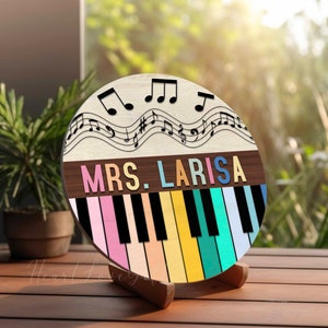 Music Teacher Door Sign, Personalized Door Sign Music, Music Education ...