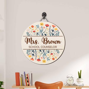 Personalized School Counselor Door Sign, School Counselor Office Sign ...