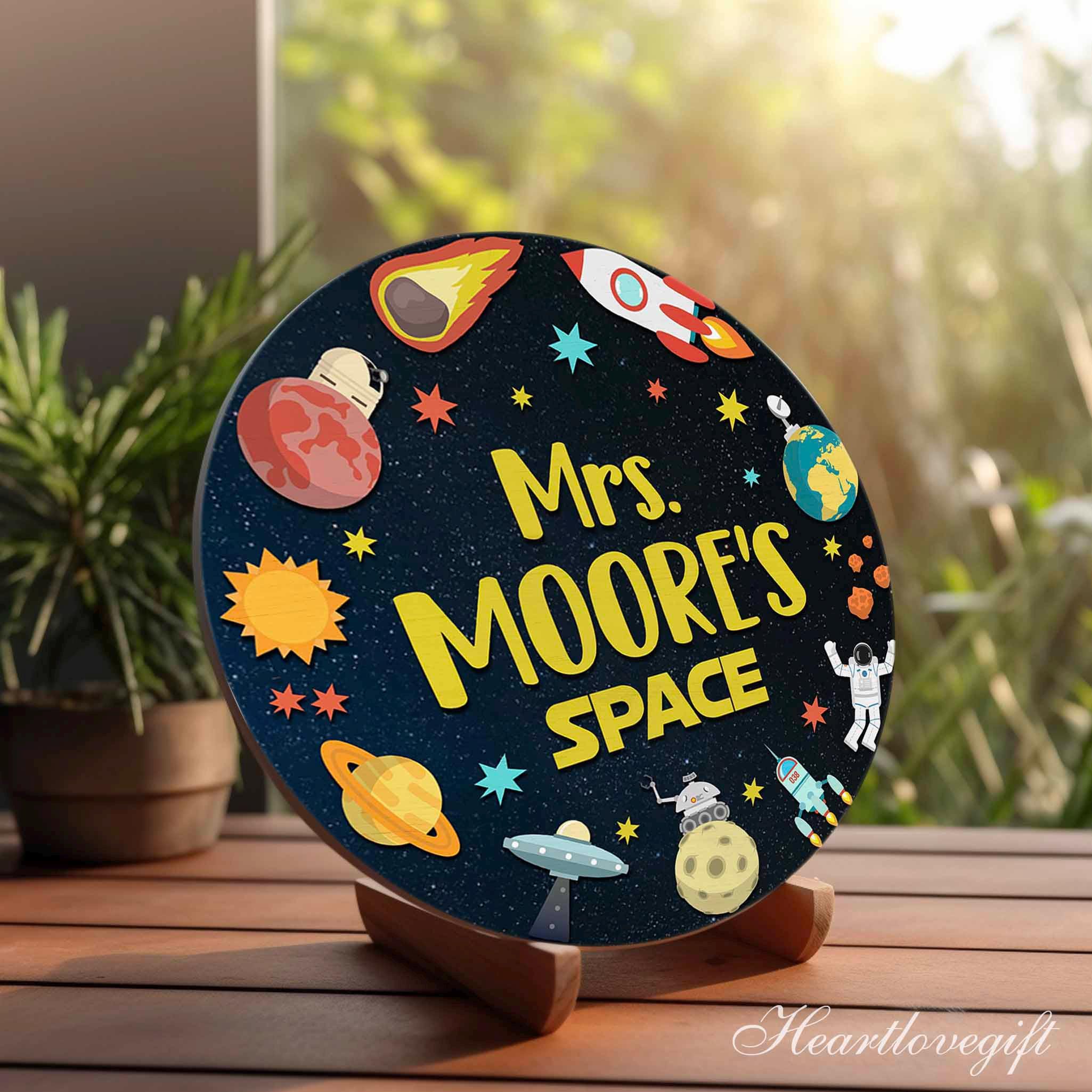 Custom Space Themed Door Sign, Custom Teacher Door Sign, Space Sign for ...