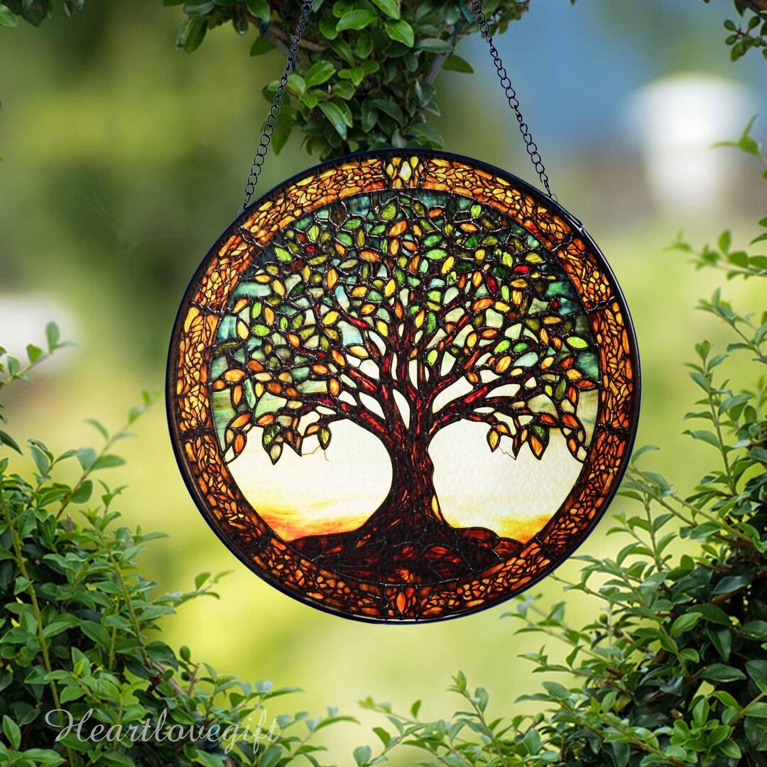 Tree of Life Stained Glass Suncatcher/celtic Tree of Life GLASS ...