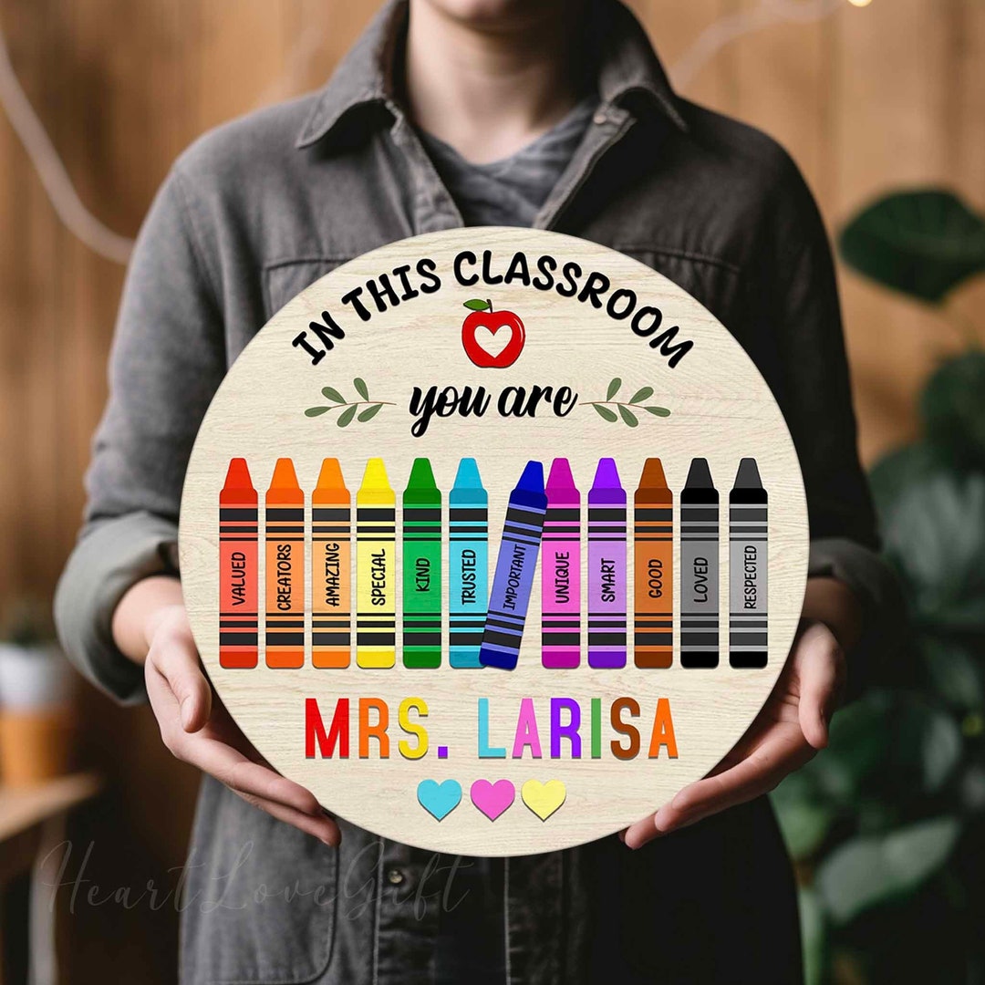 Custom Teacher Door Sign Gift, Back to School Gift, Teacher ...