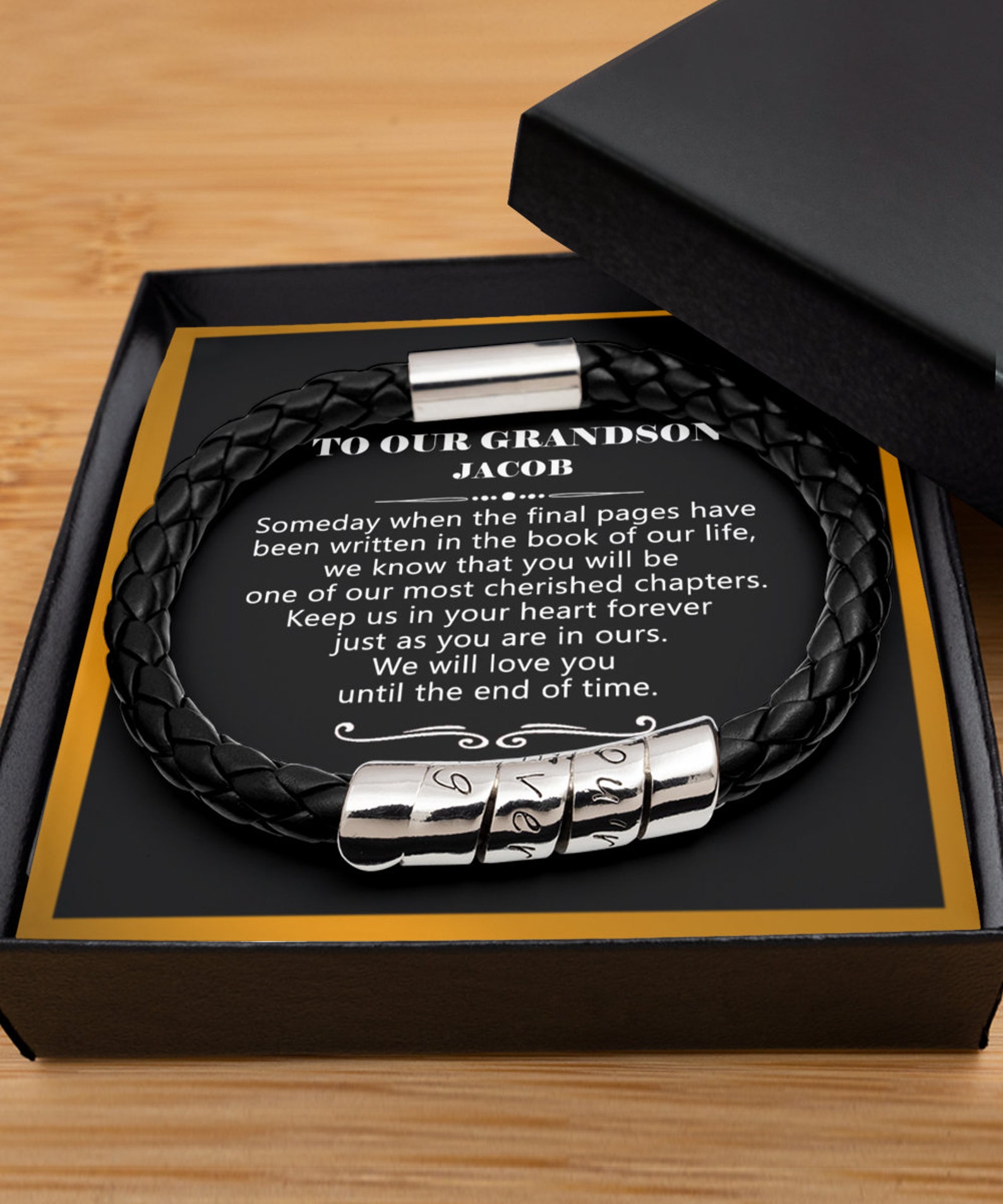 To Our Grandson Bracelet Gift for Grandson From Grandparents - Etsy