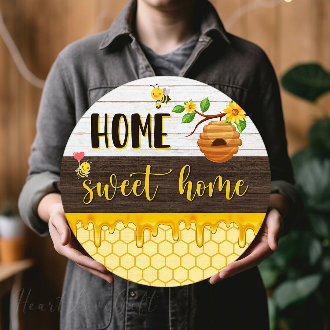 Personalized Welcome Home Door Sign, Front Door Decor, Home Sweet Home ...