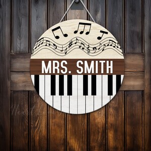Music Teacher Door Sign, Personalized Door Sign Music, Music Education ...