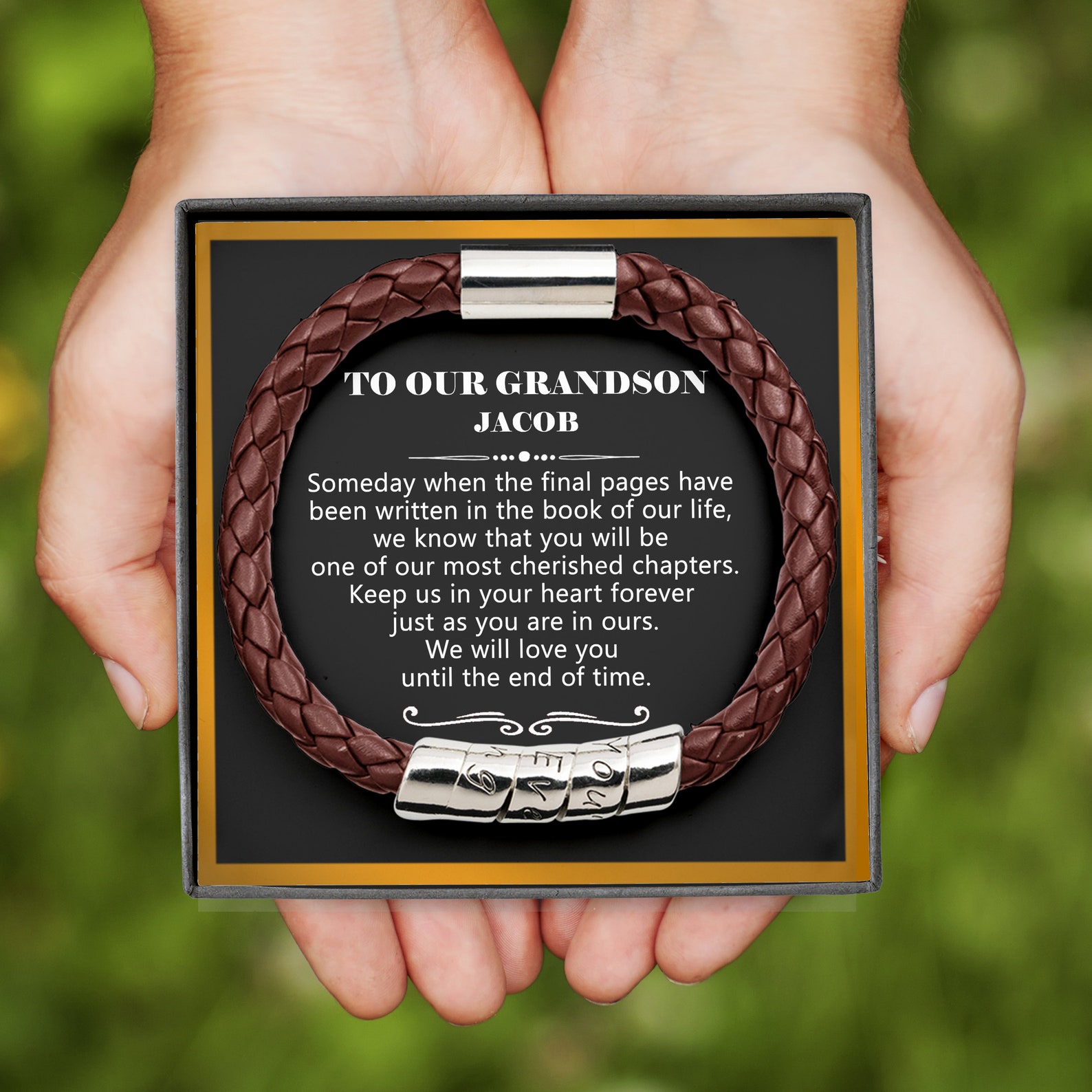To Our Grandson Bracelet Gift for Grandson From Grandparents - Etsy