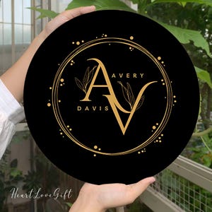 Small Business Sign Logo Your Actual/custom Logo Round Hanging Sign ...