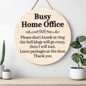 Busy Home Office Door Sign, Please Do Not Disturb, Working From Home ...