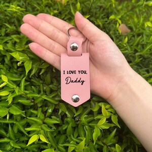 Personalized Leather Photo Keychain Gift for Daddy/ultrasound Baby ...