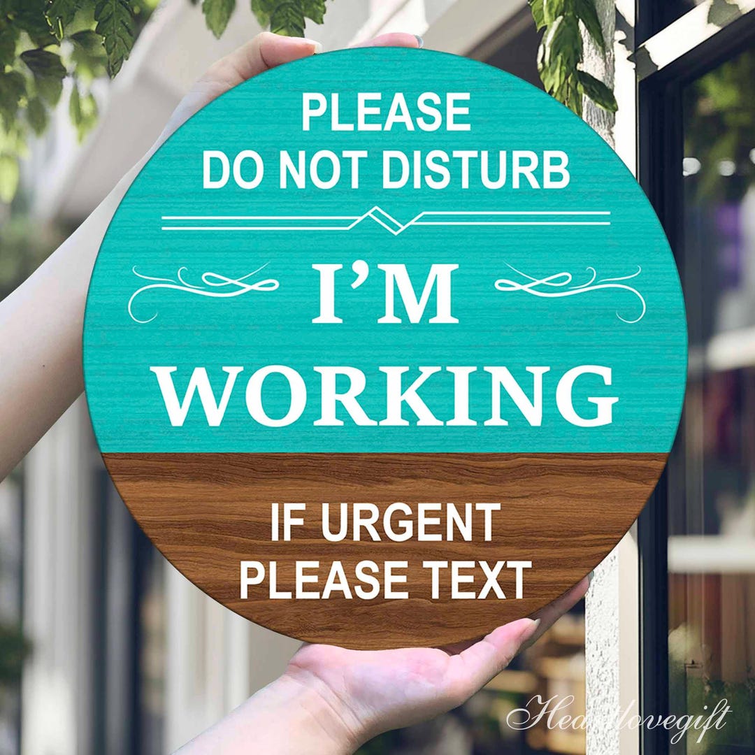 Do Not Disturb Door Hanger, I'm Working, Do Not Disturb Sign, Shh Do ...