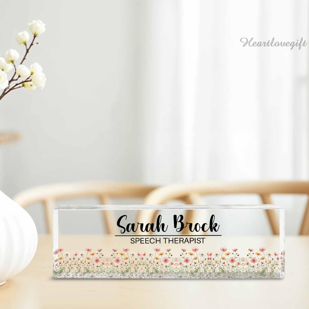 Personalized Acrylic Name Plate for Teacher/speech Therapist Teacher ...
