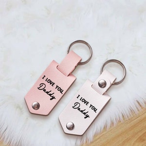 Personalized Leather Photo Keychain Gift for Daddy/ultrasound Baby ...