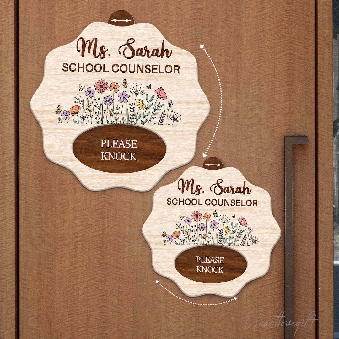 Personalized Office Spinner Sign, Rotating Slider Sign for Office Door ...