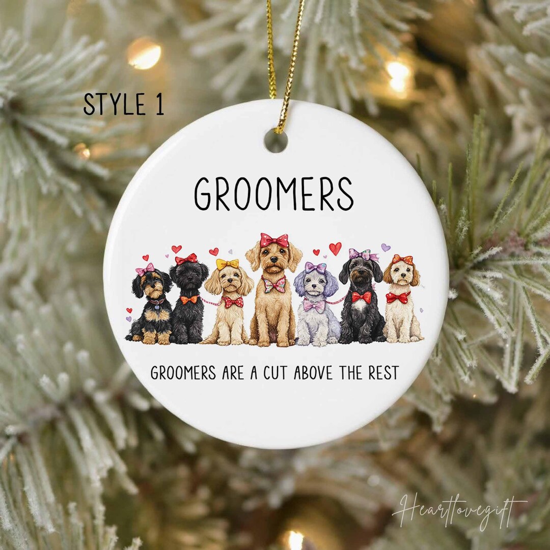 Personalized Pet Groomers Ornament, Dog Lovers Gift - Holiday Present ...