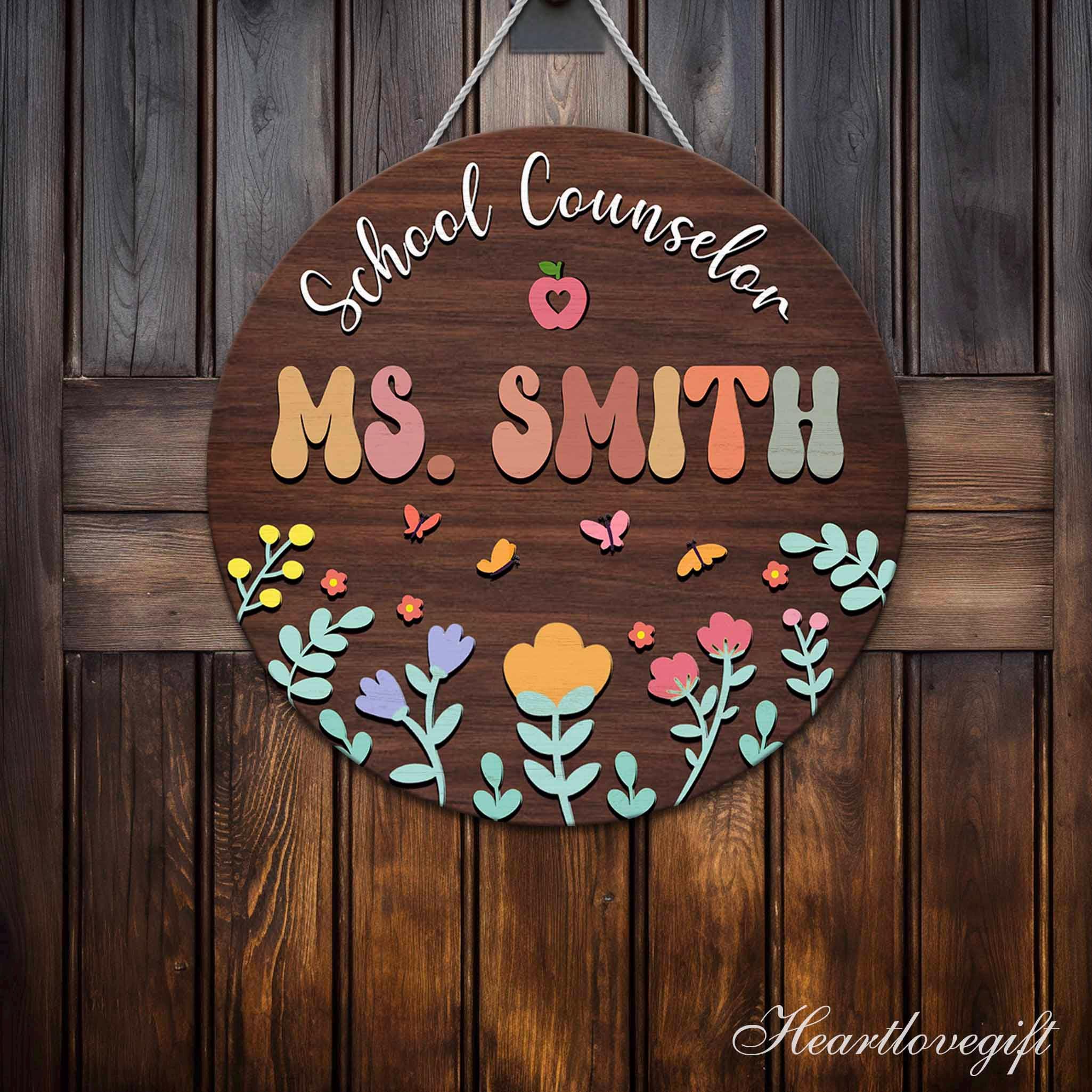 Personalized School Psychologist Gift, 3D School Counselor Office Door ...