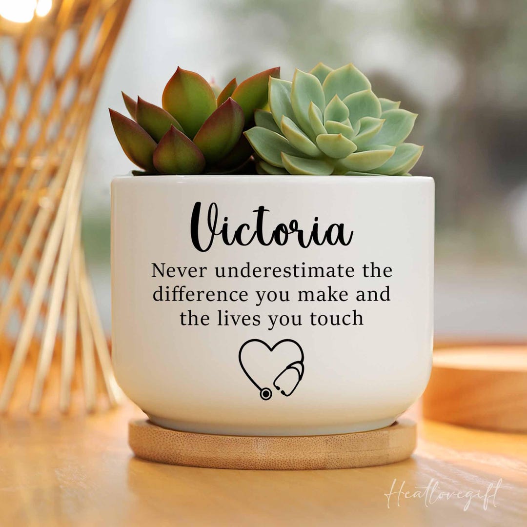 Personalized Planter Gift for Nurse, Healthcare Worker Appreciation ...