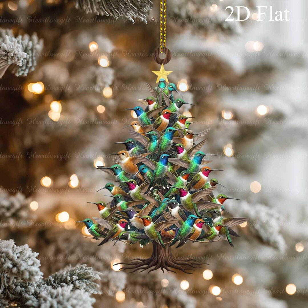 Hummingbird Christmas Tree Ornament, Hummingbird Ornament Acrylic ...