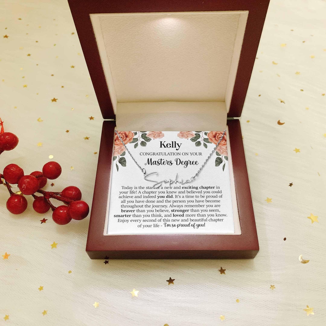 Masters Degree Graduation Gift for Her, Present for Masters Graduation ...
