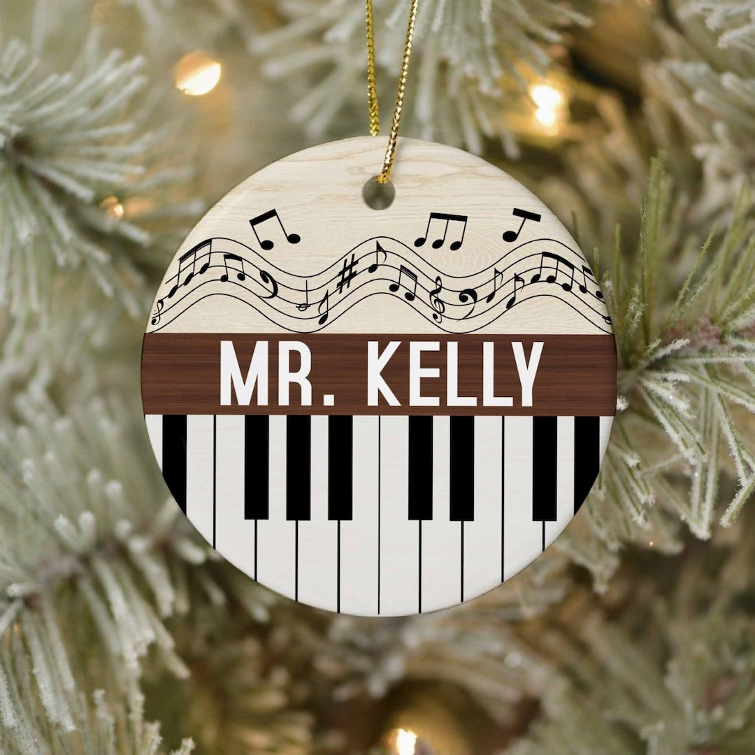 Personalized Piano Christmas Ornament/music Teacher Ornament/musician ...