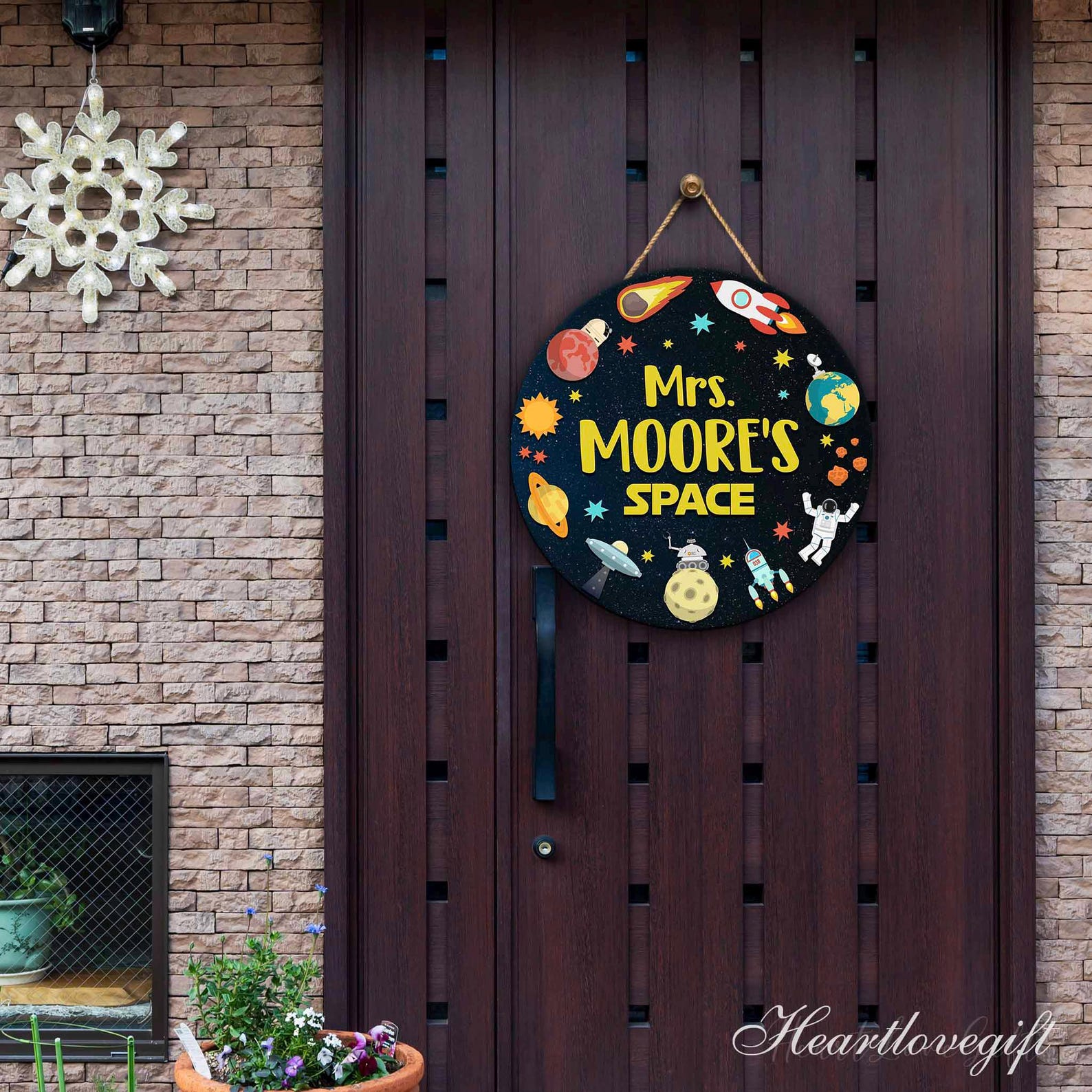 Custom Space Themed Door Sign, Custom Teacher Door Sign, Space Sign for ...