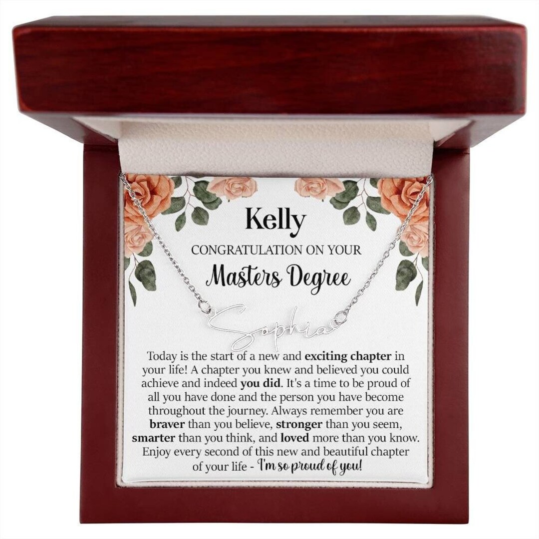 Masters Degree Graduation Gift for Her, Present for Masters Graduation ...