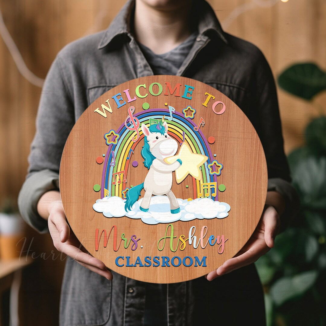 Personalized Welcome to Music Classroom Wooden Sign, Music Classroom ...