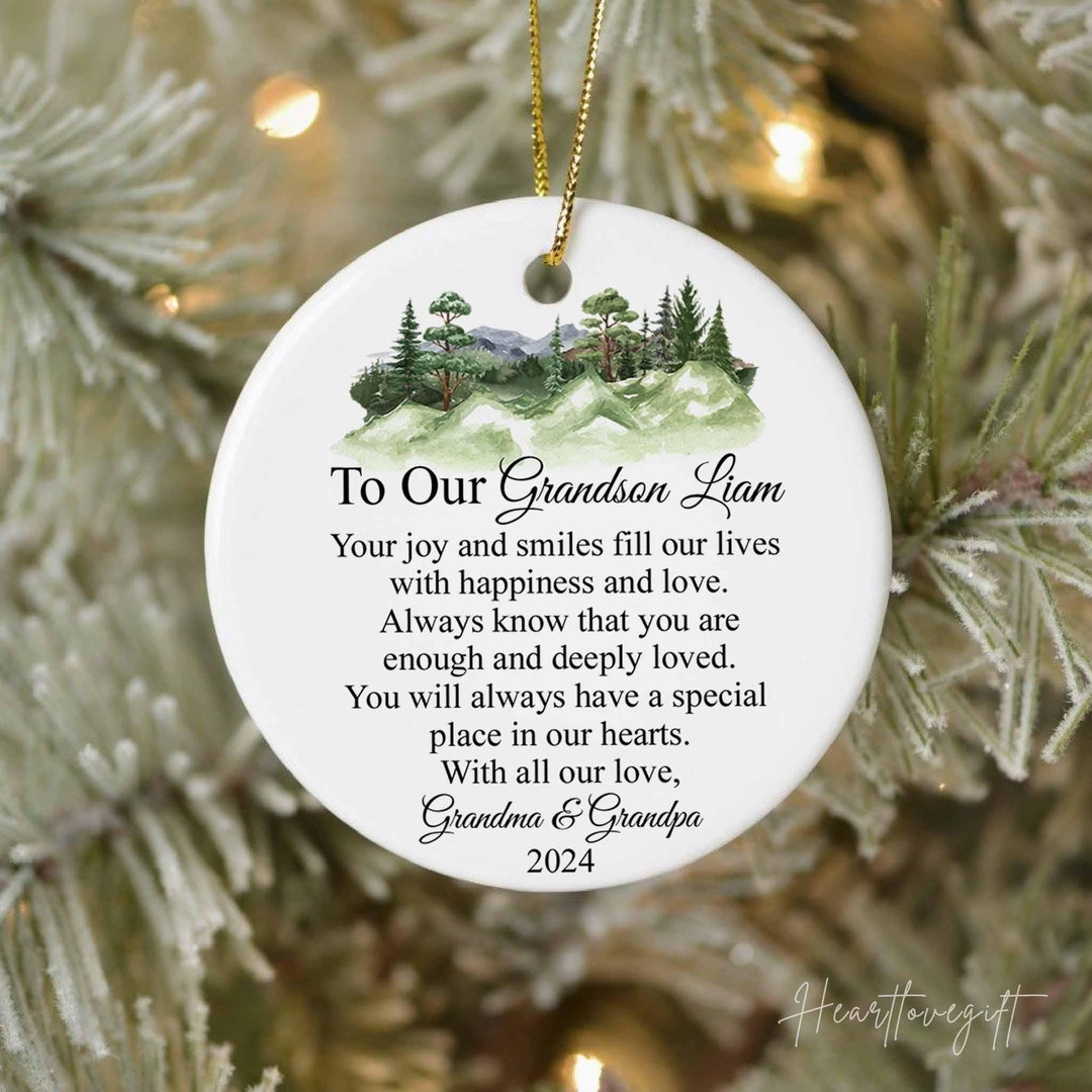 To Our Grandson Christmas Ornament, Personalized Grandson Keepsake ...
