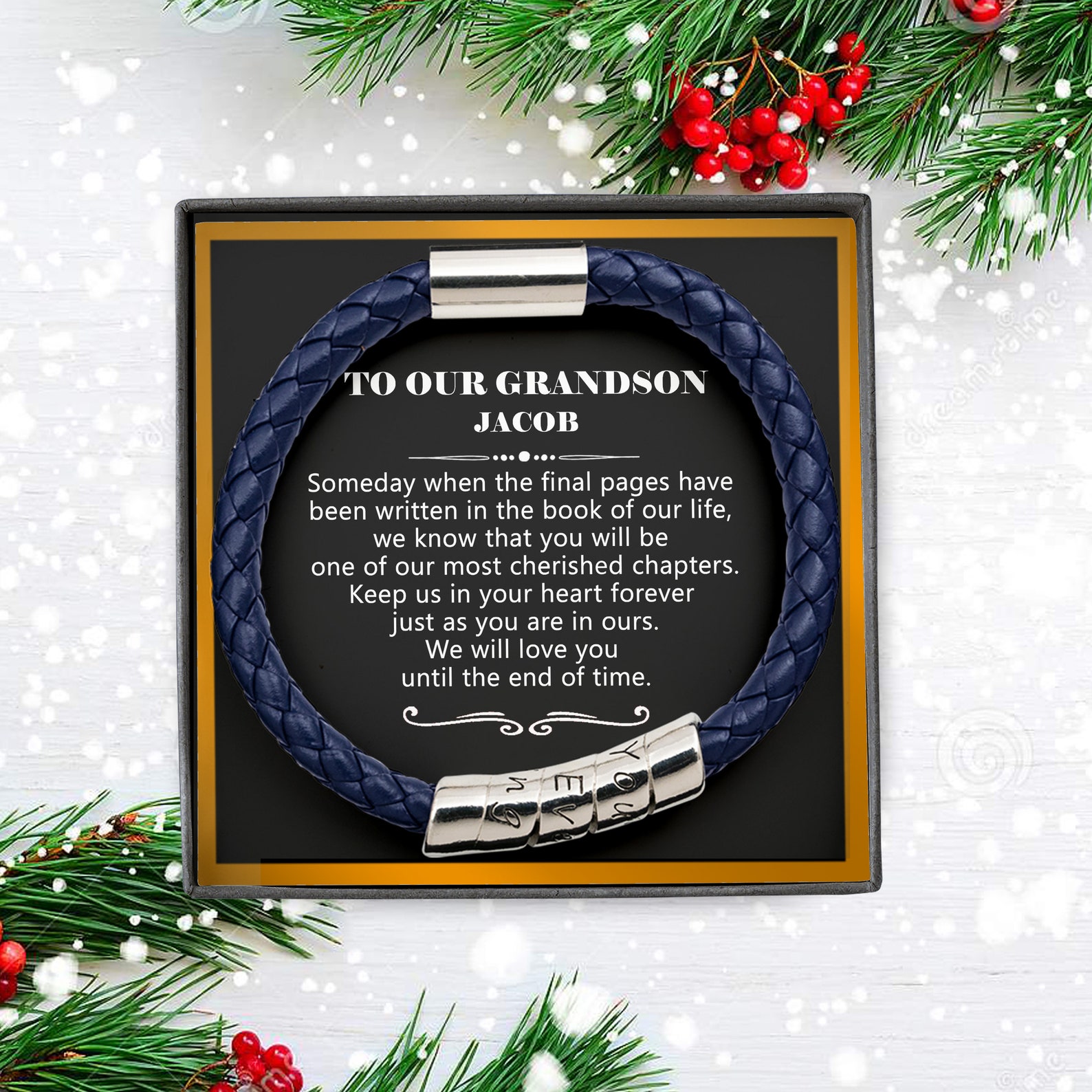 To Our Grandson Bracelet Gift for Grandson From Grandparents - Etsy
