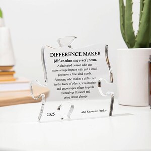 Personalized Difference Maker Plaque/difference Definition Maker Gift ...
