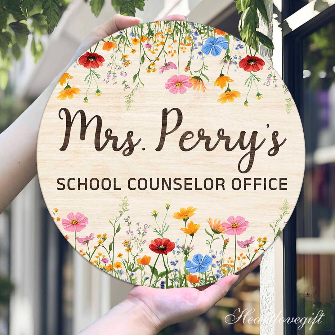 Personalized School Counselor Office Door Sign, School Counselor Office ...