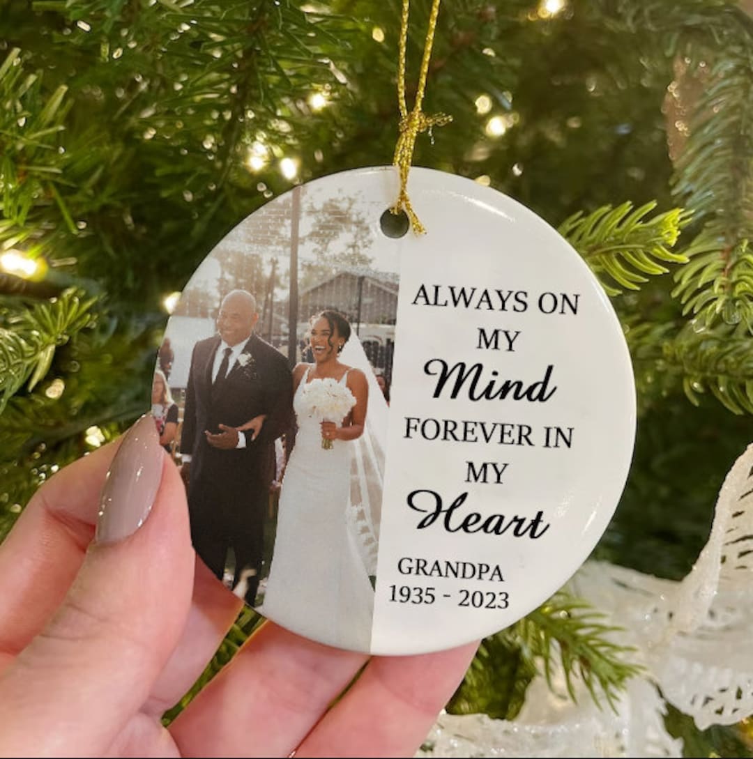 Christmas Memorial Ornaments, Personalized Picture Ornament Gift, Photo ...