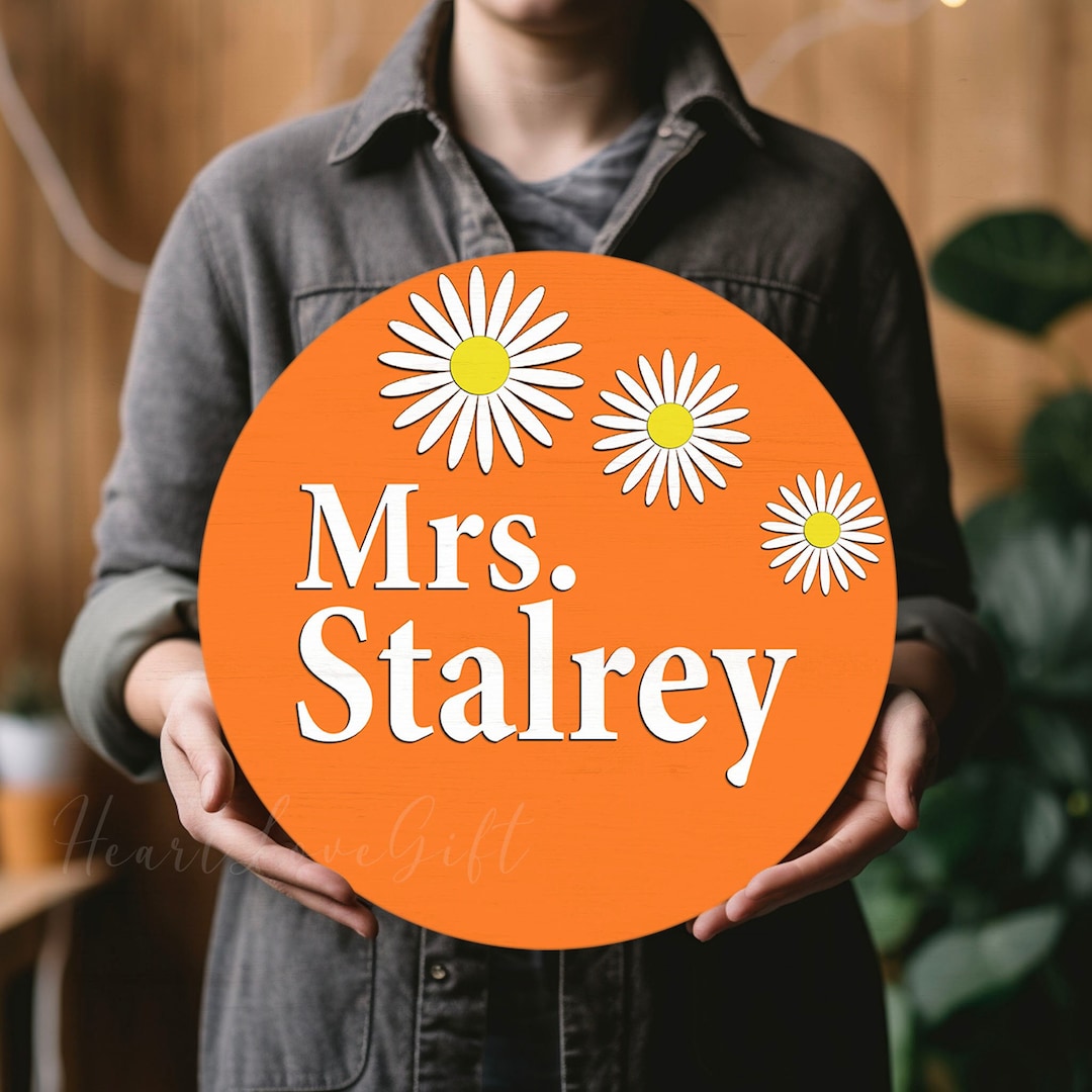 Personalized Teacher Door Sign, Teacher Name Sign, Back to School Sign ...