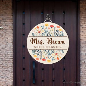 Personalized School Counselor Door Sign, School Counselor Office Sign ...
