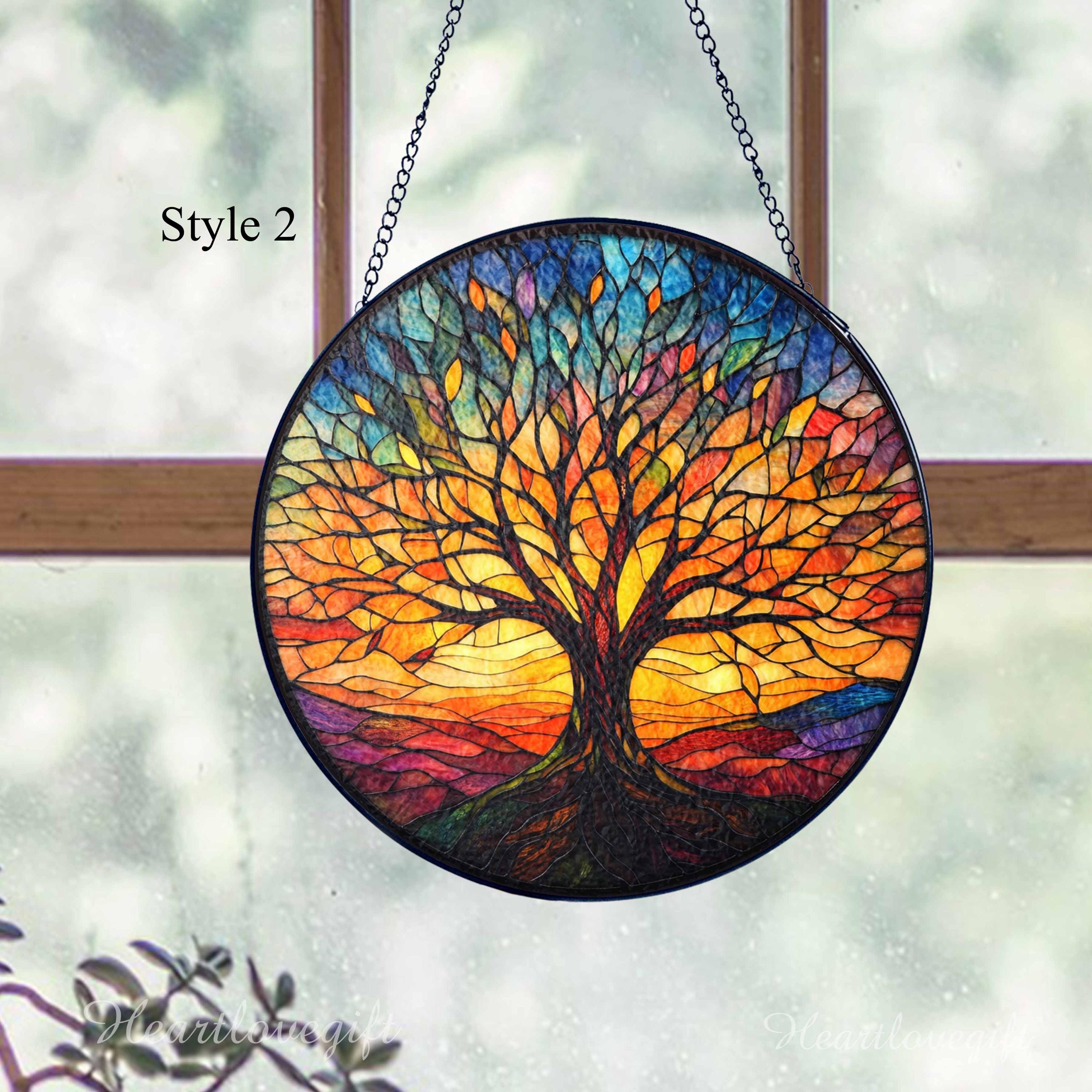 Tree of Life Stained Glass Suncatcher/celtic Tree of Life GLASS ...