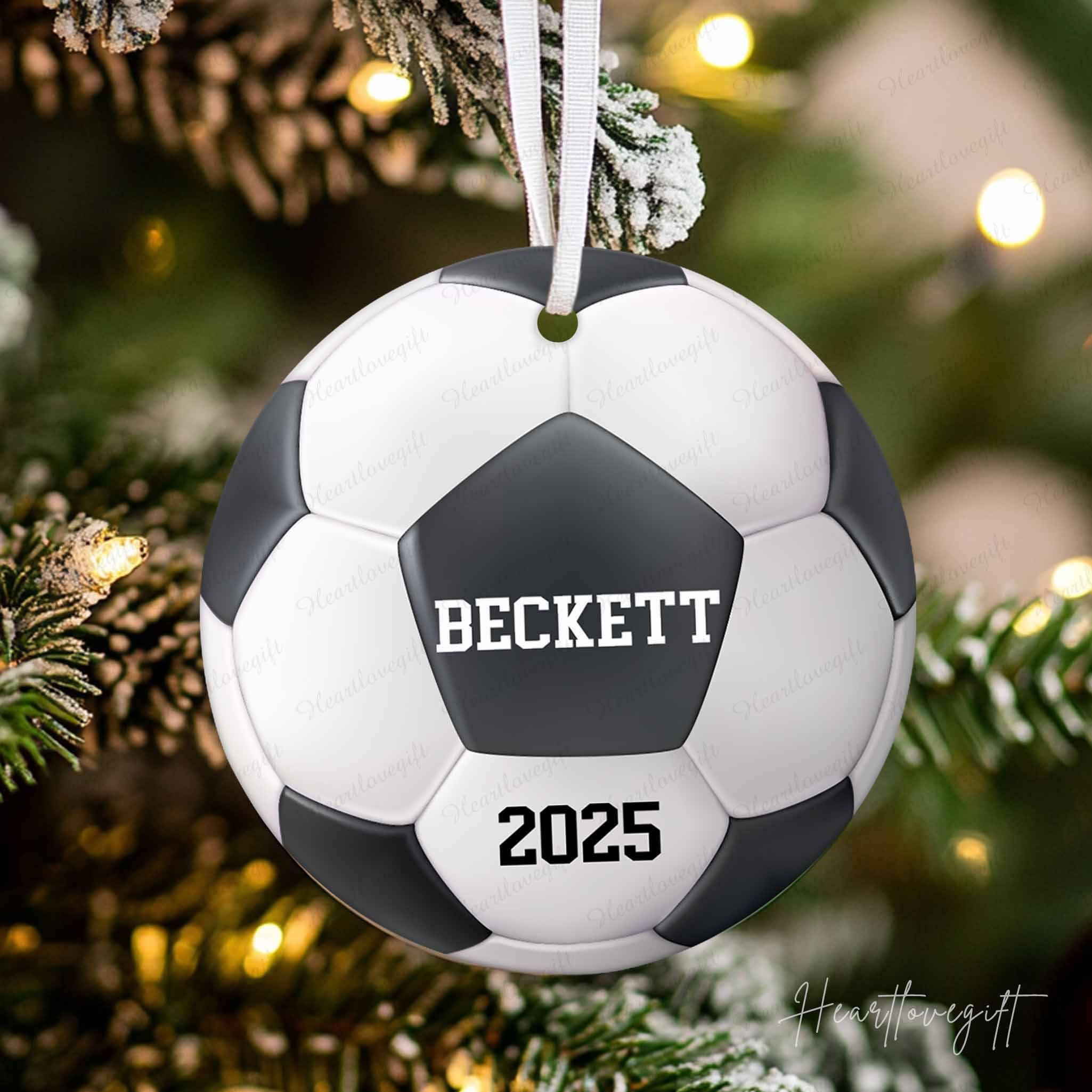 Soccer Christmas Ornament, Sport Christmas Ornament 2025, Personalized ...