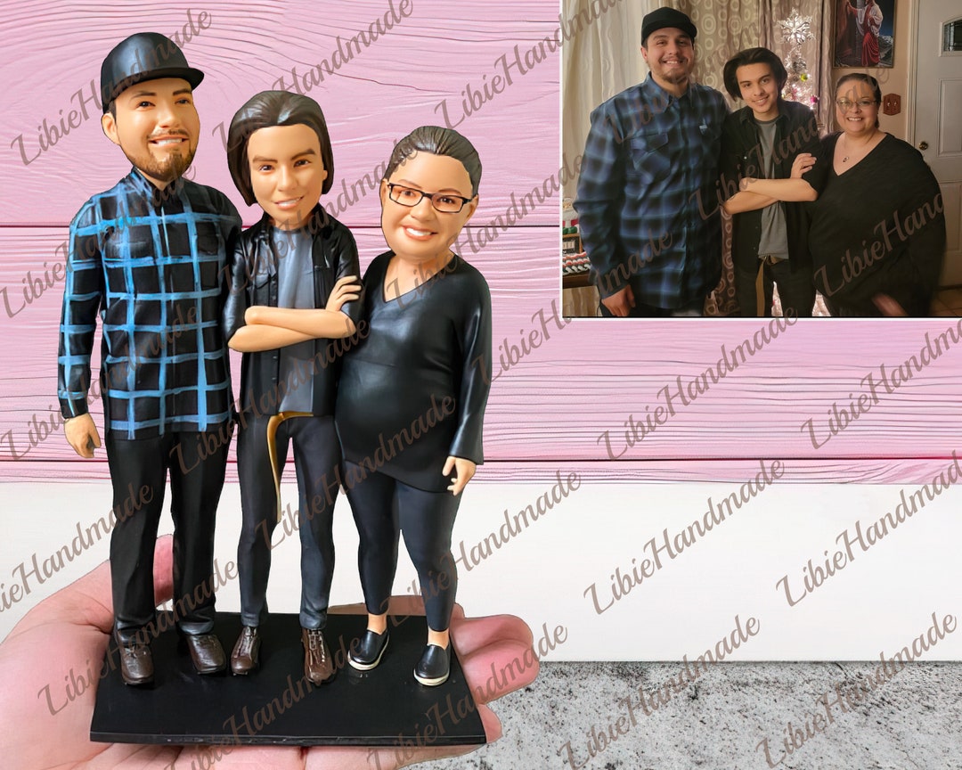 Custom 3D Figurine for Family, Custom 3D Statue, Custom 3D Portrait ...