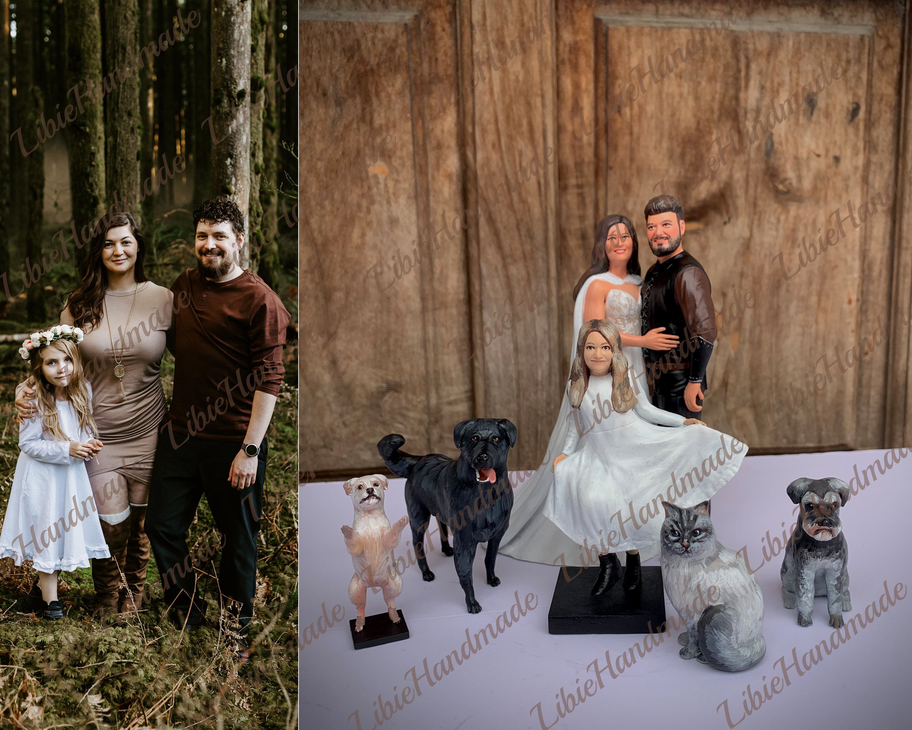 Custom 3D Family Statue, Custom Family Portrait, Unique Gifts for ...