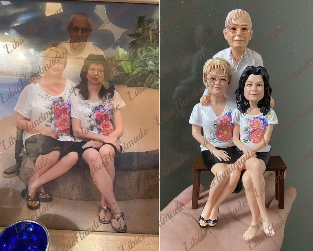 Miniature Family Figurines, Custom Family Portrait, Custom Bobblehead ...