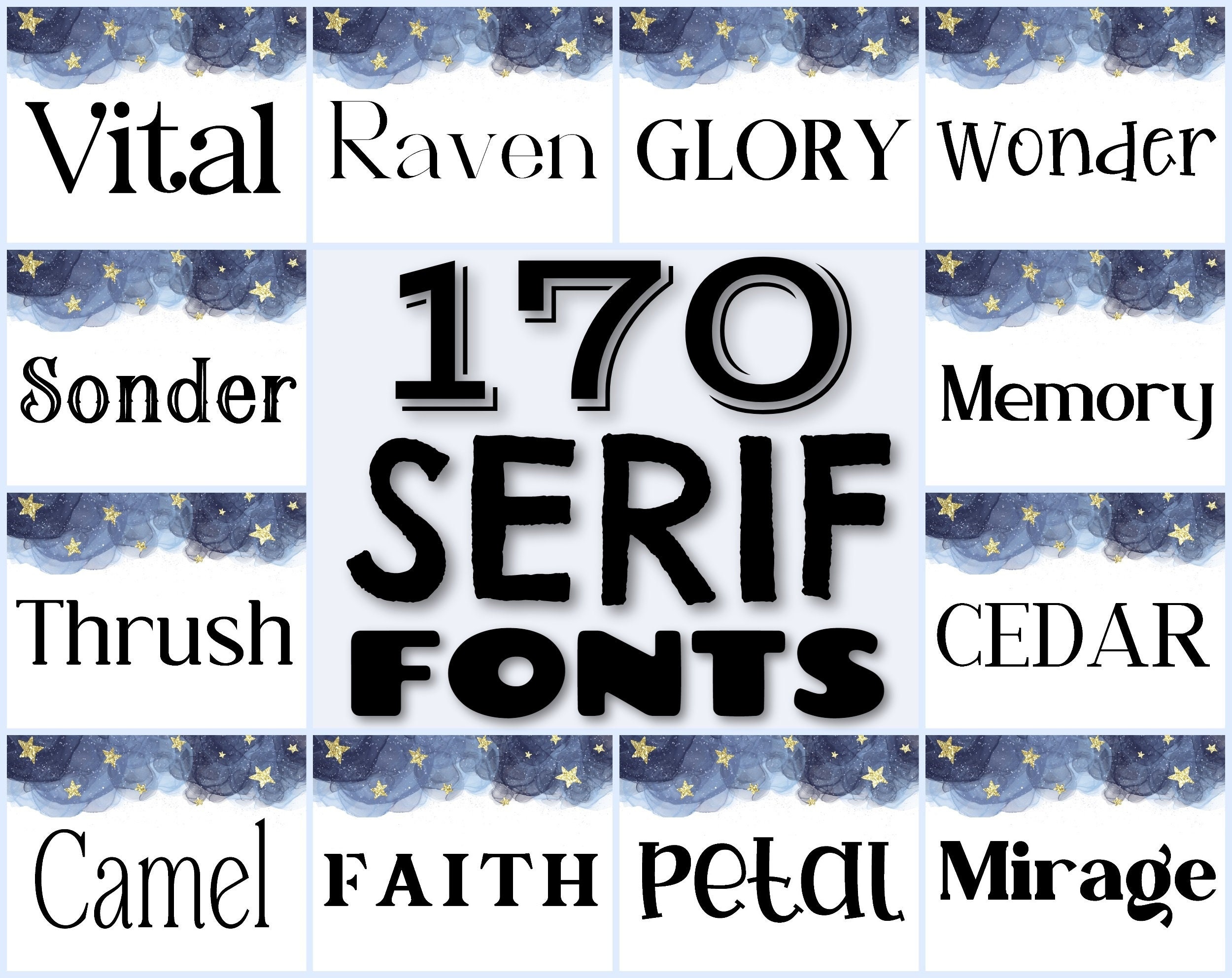170 Serif Fonts Bundle Classic Fonts Logo Font Pack Modern - Etsy