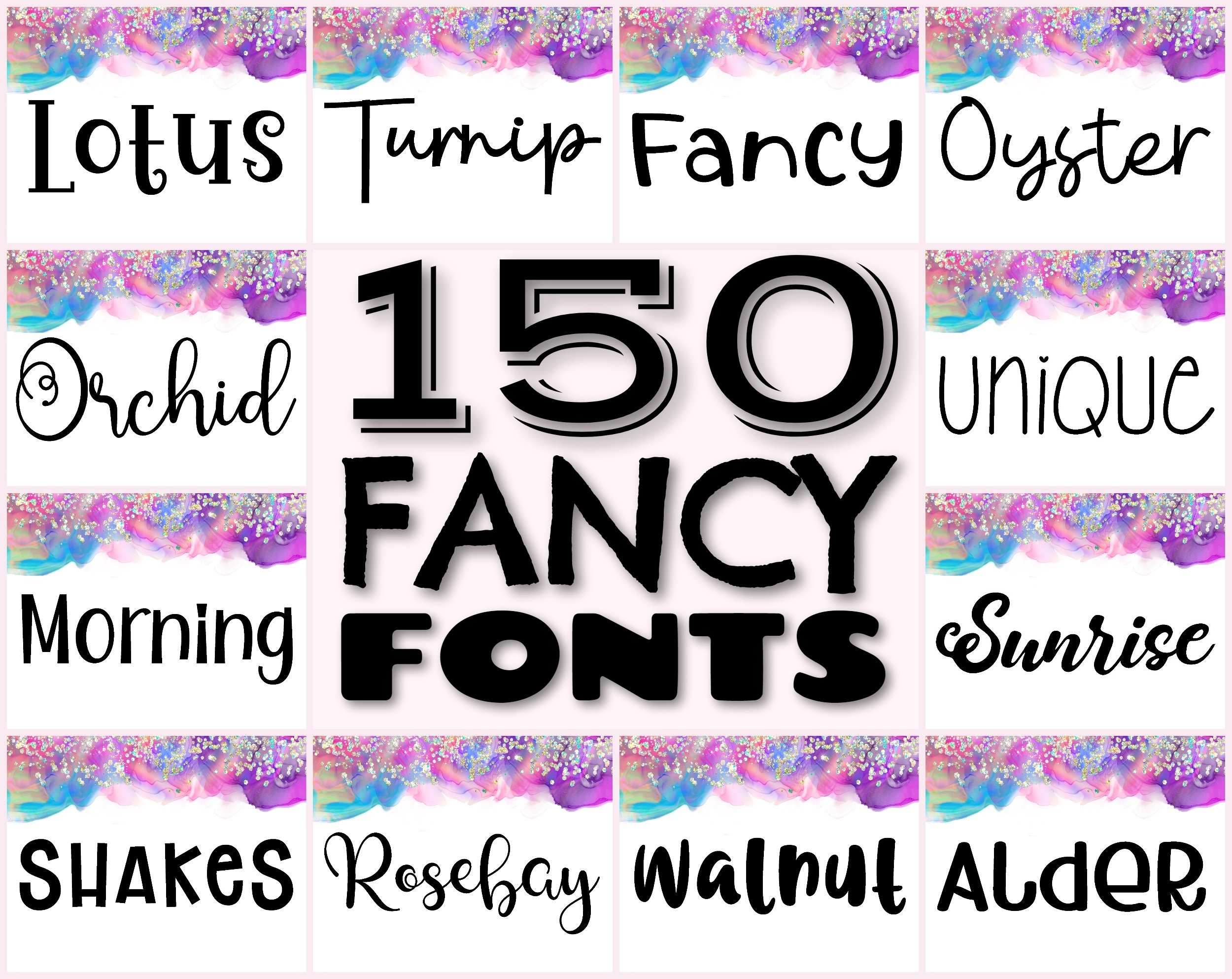 150 Fancy Fonts Bundle Cute Fonts Pack Luxurious Fonts - Etsy