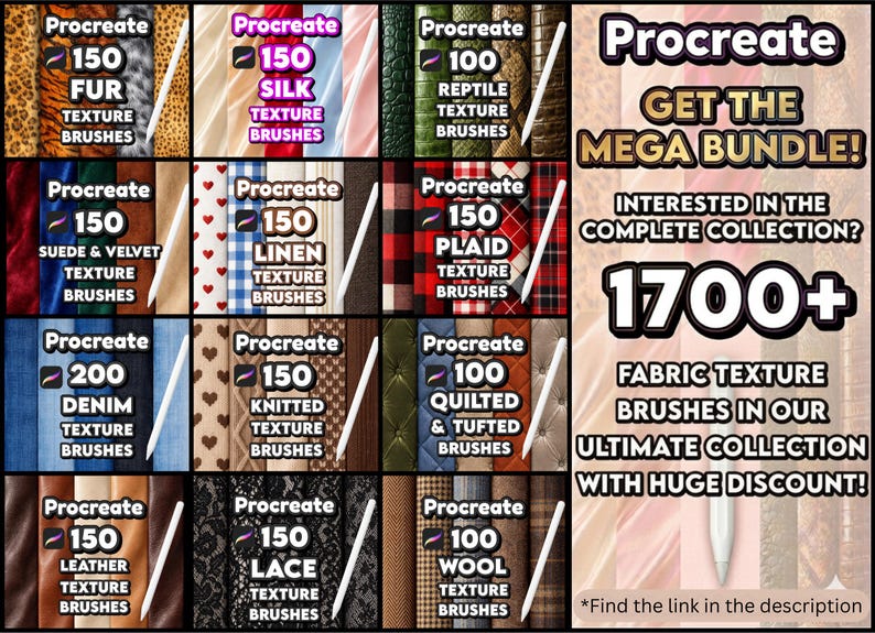 100 Reptile Leather Procreate Brushes, Realistic Snake & Crocodile ...