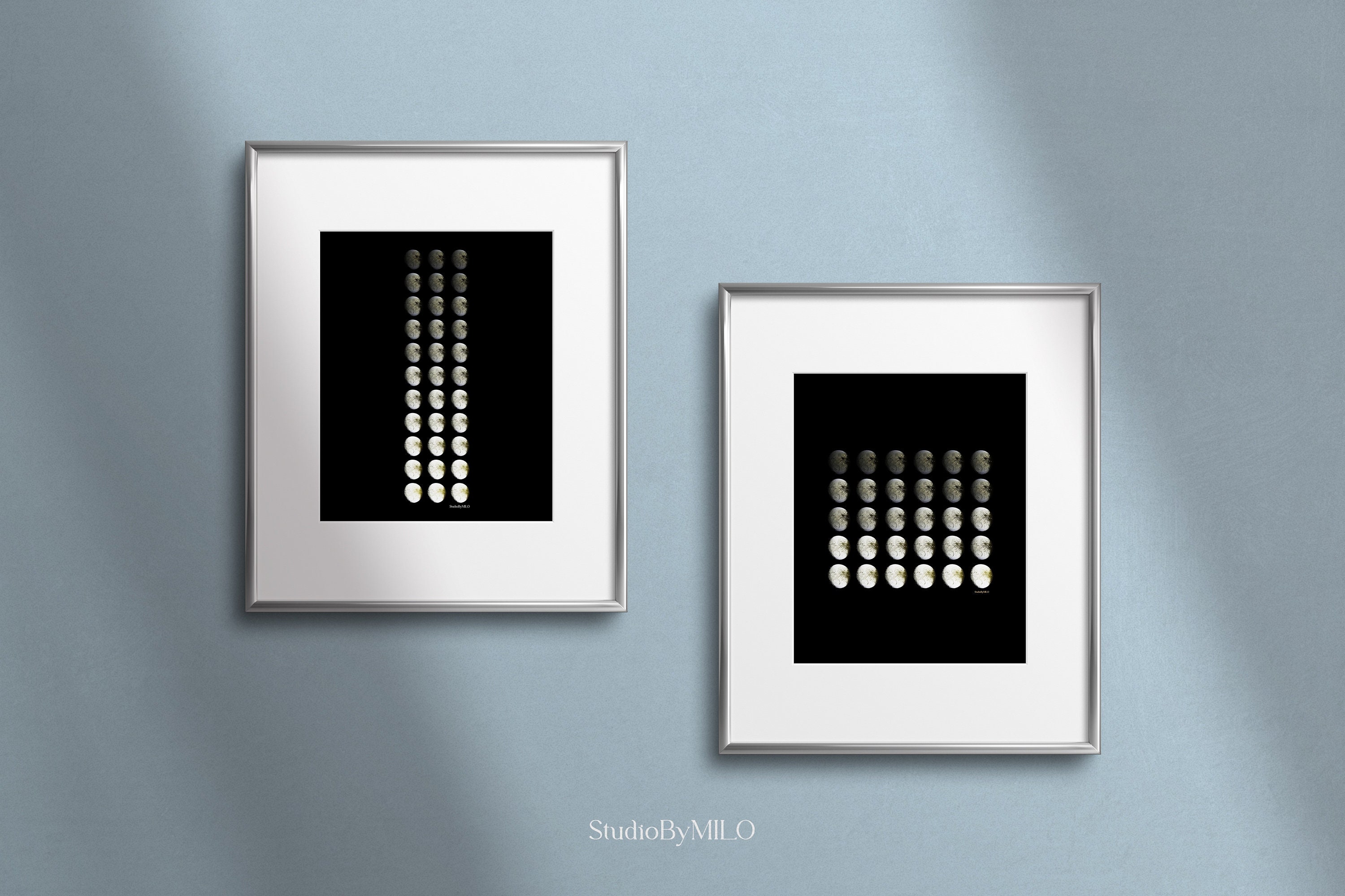Space Poster, Moon Phases, Office Poster, Monochrome, Minimalistic ...